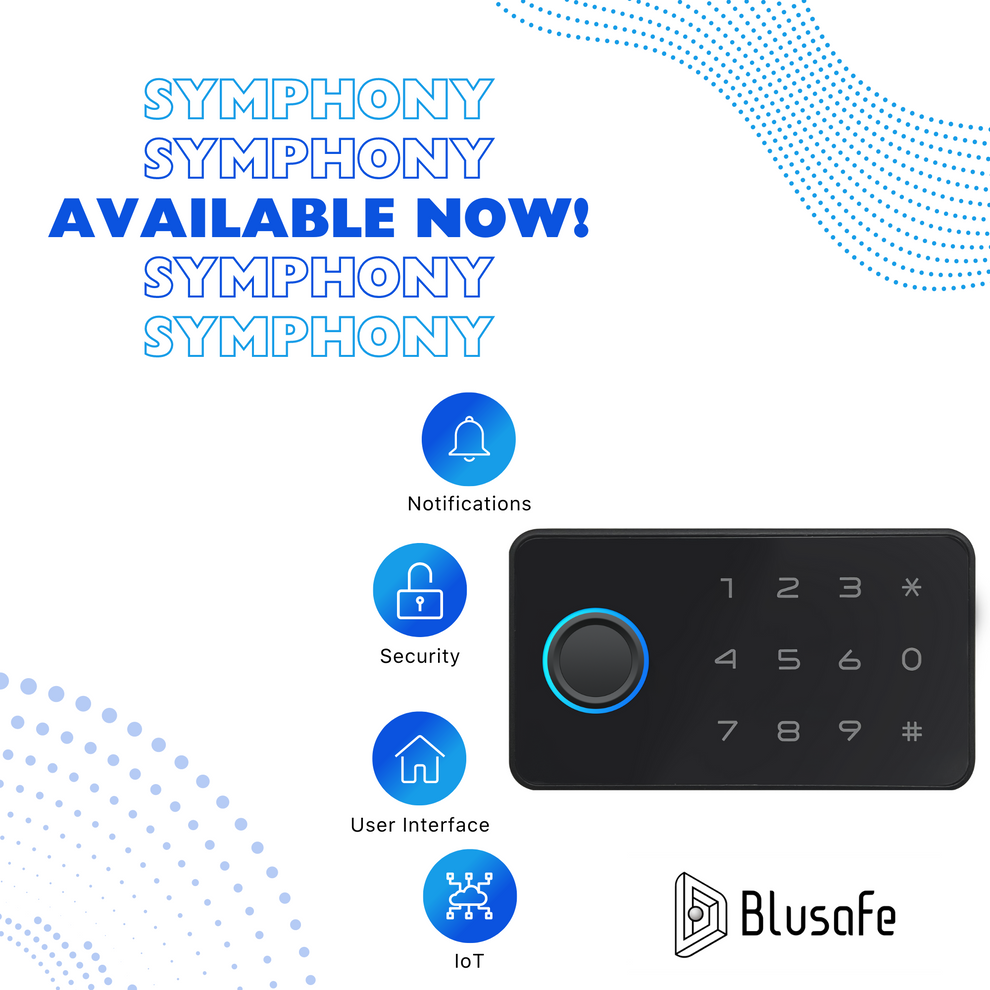 Blusafe Symphony Black - Akıllı Dolap Kilidi RFID Kart NFC Gizli Şifon – Blusafe UK